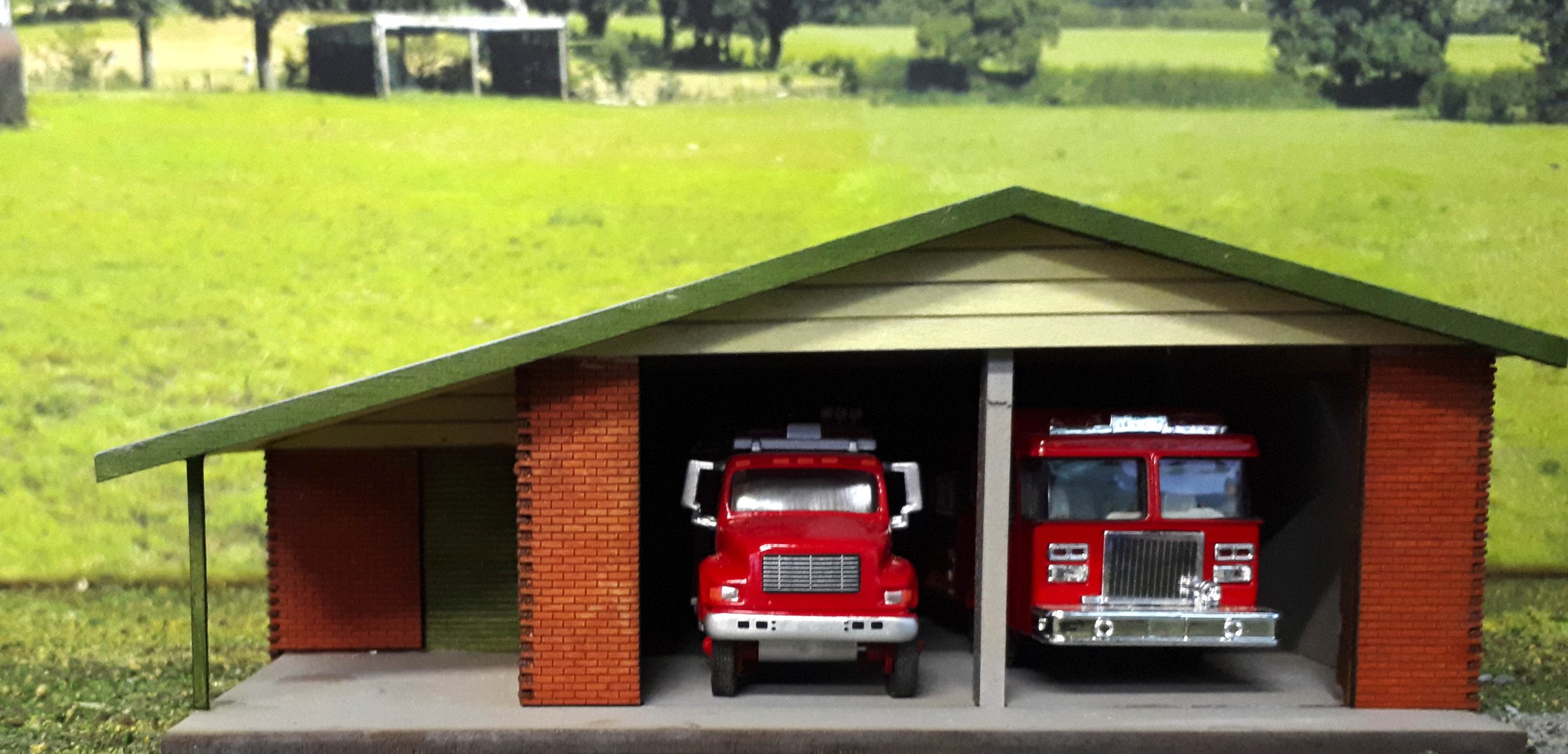 Ho 1/87 Scale NSW Fire Station based on Tuross Heads NSW building kit ...