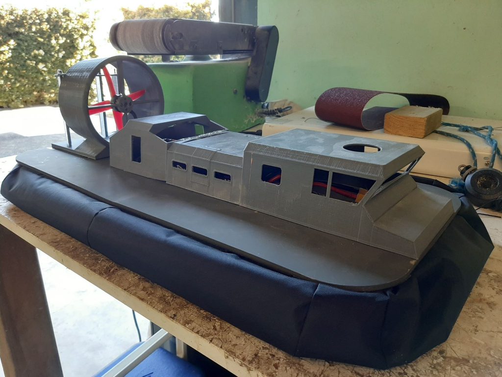 Military Hovercraft 3D printed (STL FILES ONLY) plus sewn skirt - Walker Models